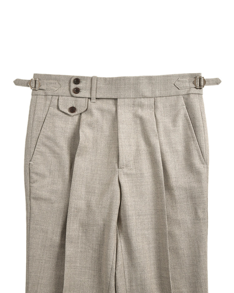VBC - 4 Ply Tropical Wool: Grey Ecru Melange Pant – Luxire Custom Clothing