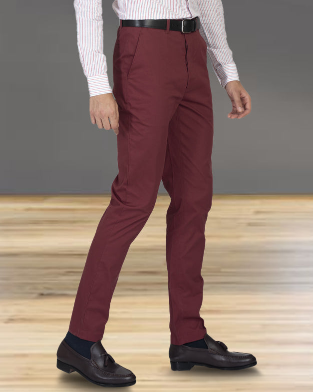 Genoa Plum Custom Chino Pants for Men – Luxire Custom Clothing