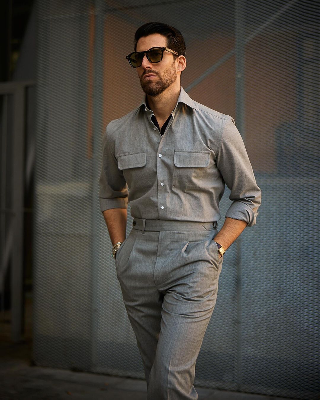 Custom Men's Vitale Barberis Canonico Light Grey Tropical Worsted Pant ...