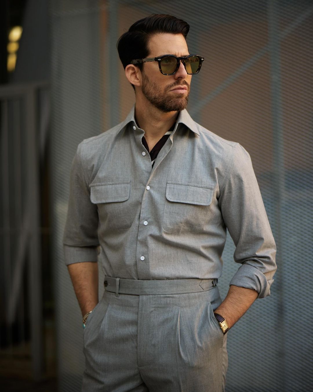 Custom Men's Vitale Barberis Canonico Light Grey Tropical Worsted Pant ...