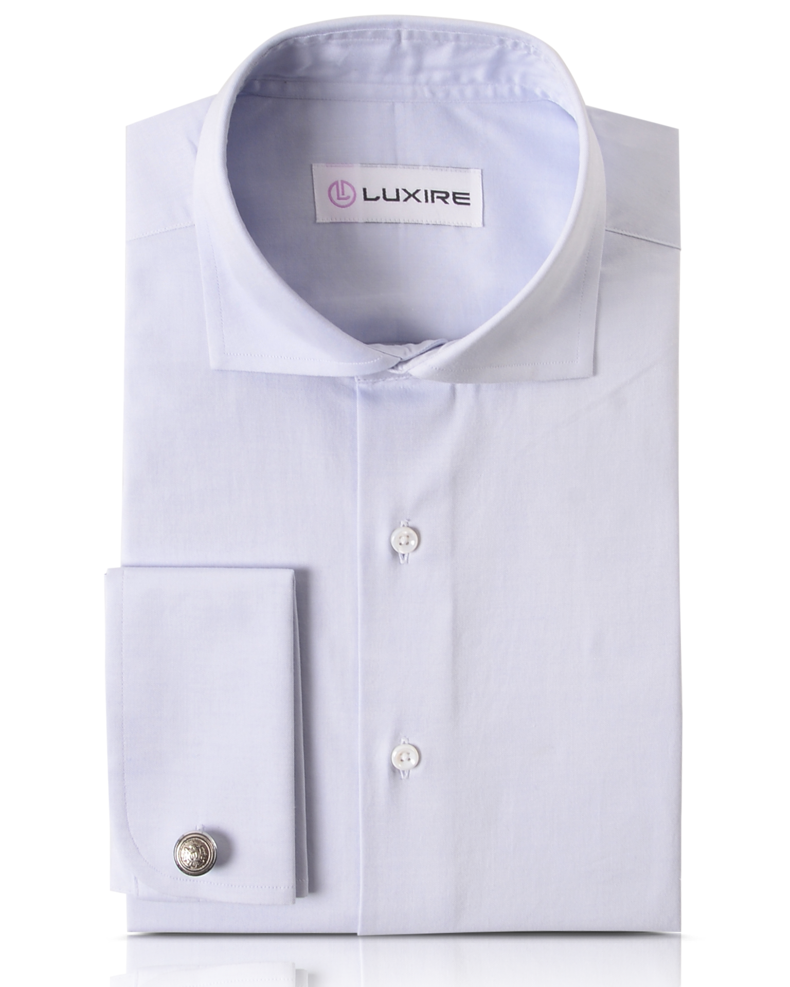Custom Men's Oxford Shirt Faint Blue Pinpoint – Luxire Custom Clothing