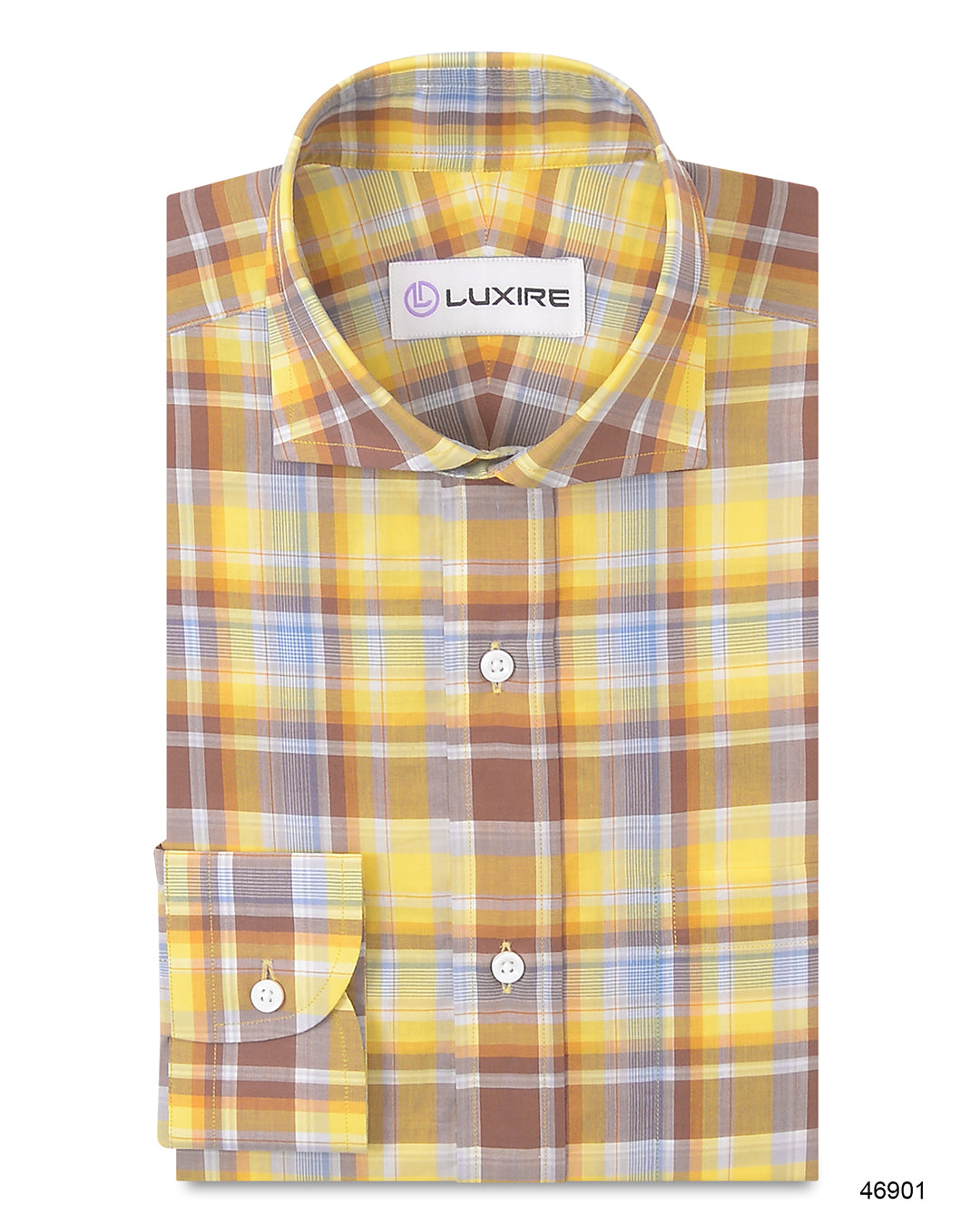 Summer Light Yellow Brown Madras Checks – Luxire Custom Clothing