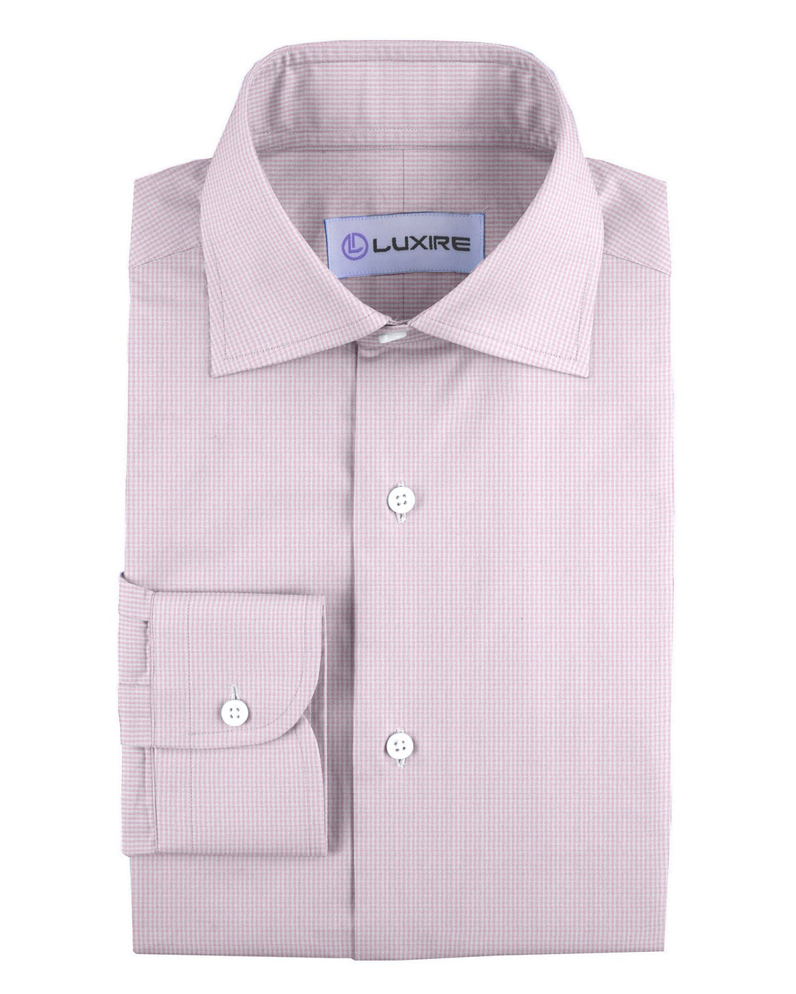 Pale Pink Hair Line Gingham – Luxire Custom Clothing