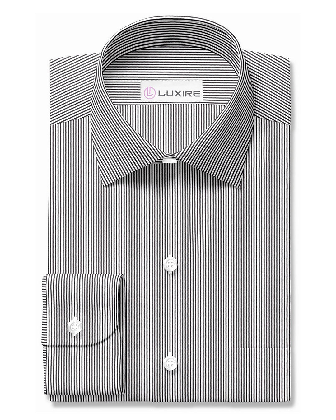 Brembana White Black Hairline Stripes Shirt – Luxire Custom Clothing